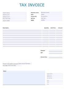 Blank Invoice Template | Free Word Templates