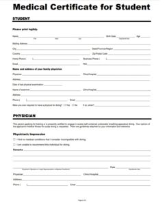 Medical Certificate Template | Free Word Templates