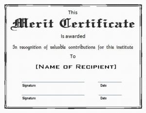 Merit Certificate Template | Free Word Templates