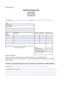 Purchase Order Template | Free Word Templates