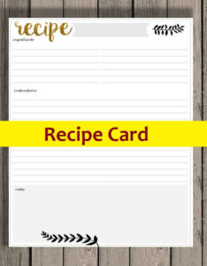 Recipe Card Word Template | Free Word Templates