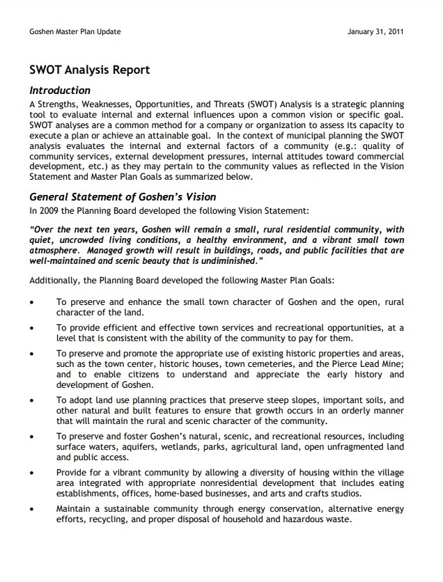 SWOT Analysis Template | Free Word Templates