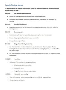 Meeting Agenda Format | Free Word Templates