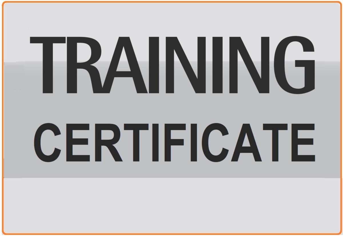 Sample Training Certificate | Free Word Templates