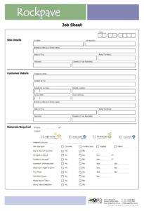 Job Sheet Template | Free Word Templates