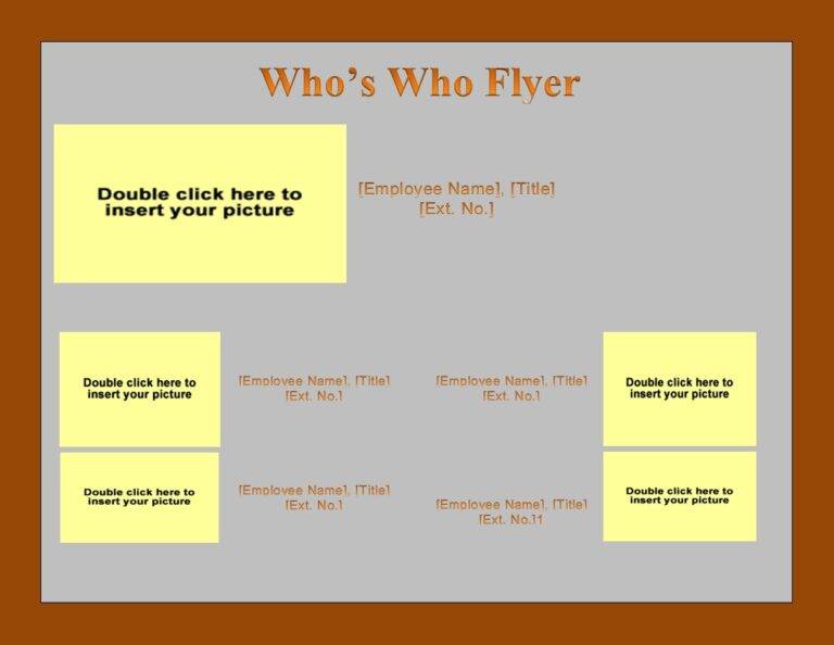 Who’s Who Flyer Template | Free Word Templates