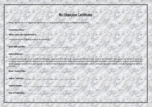 No Objection Certificate Template | Free Word Templates