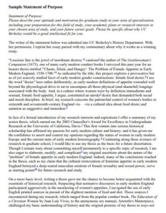 Statement of Purpose Template | Free Word Templates