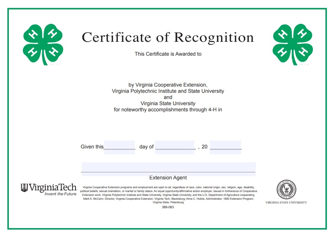 Recognition Certificate Template | Free Word Templates