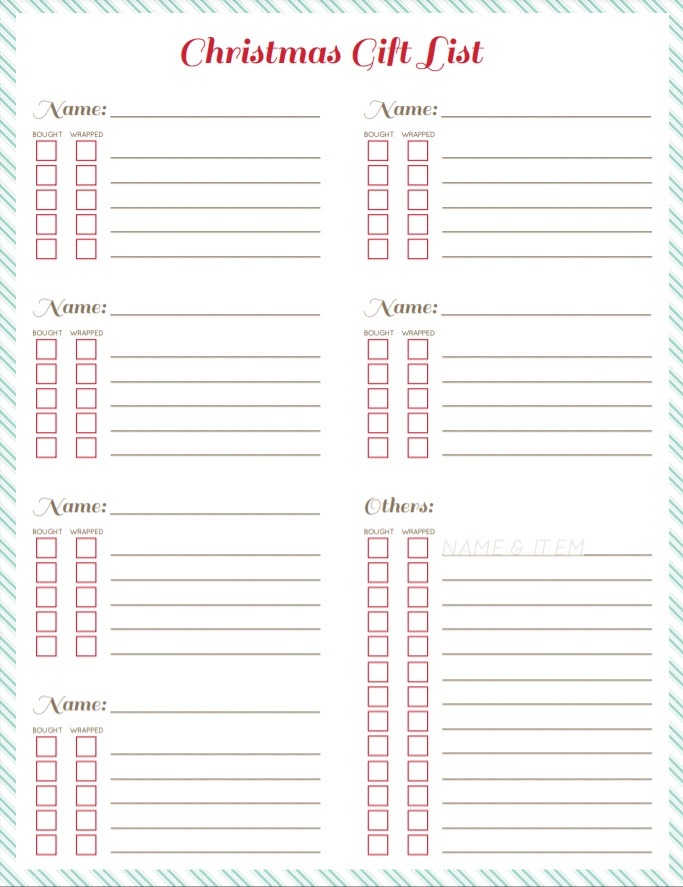 Christmas Gift Template | Free Word Templates