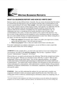Business Report Template | Free Word Templates