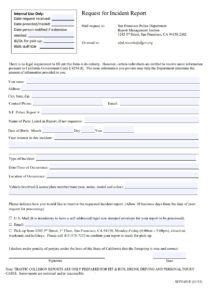 Police Report Template | Free Word Templates