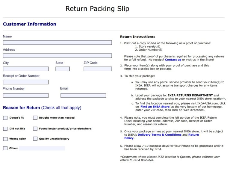 Packing Slip Template | Free Word Templates
