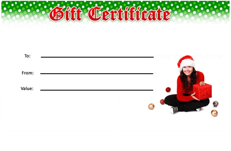 Christmas Gift Template | Free Word Templates
