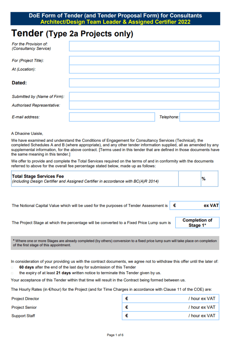 Tender Proposal Template | Free Word Templates