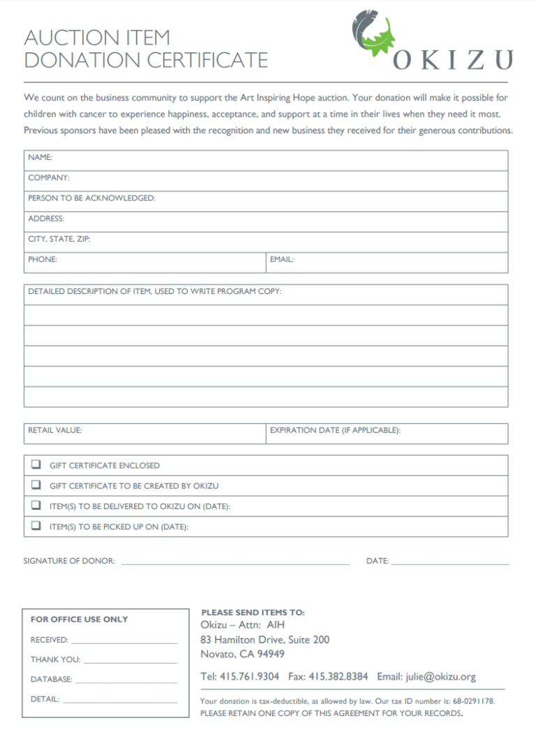 Donation Certificate Template | Free Word Templates