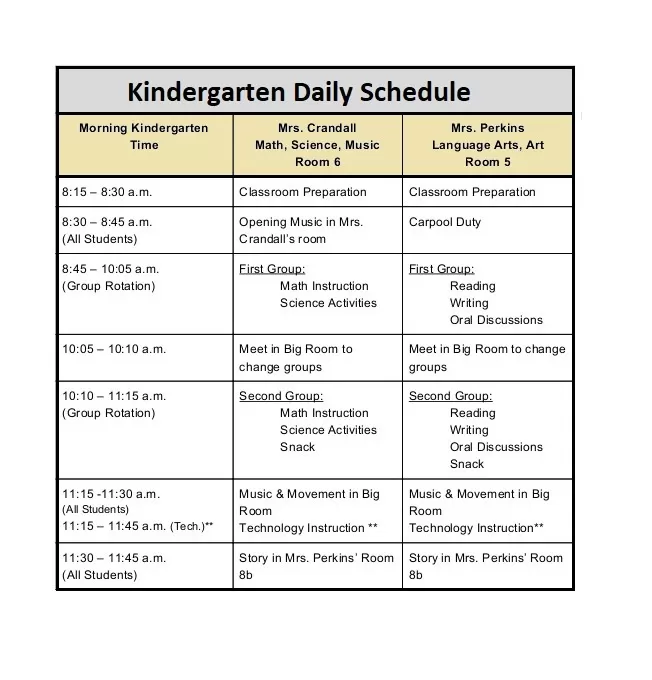 Daily Schedule Template | Free Word Templates