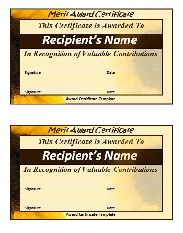 Merit Certificate Template | Free Word Templates