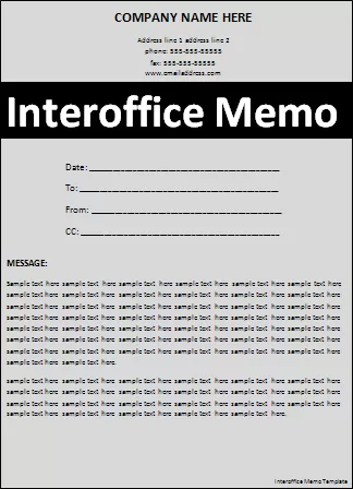 Interoffice Communication Template | Free Word Templates