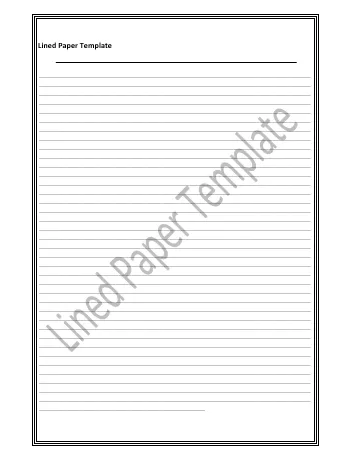 Line Paper Template | Free Word Templates
