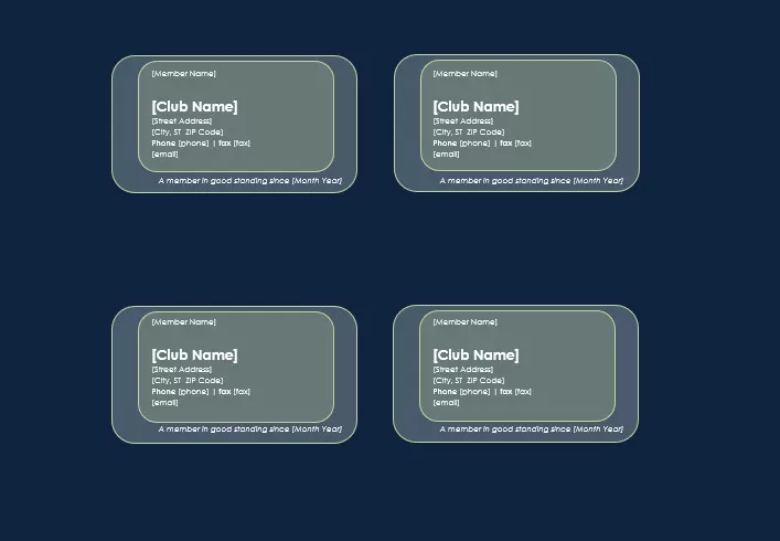 Membership Card Template | Free Word Templates