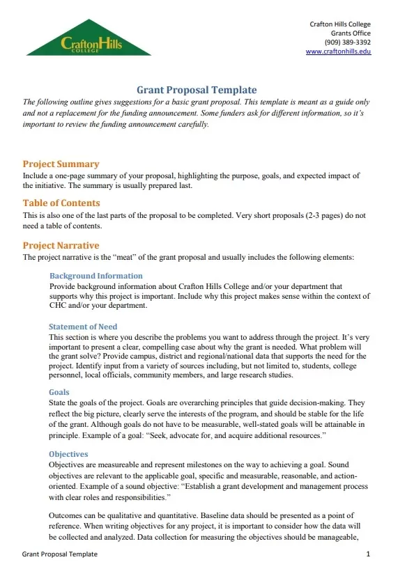 Grant Proposal Template | Free Word Templates