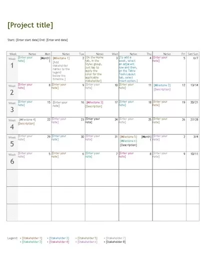 Project Planning Template | Free Word Templates