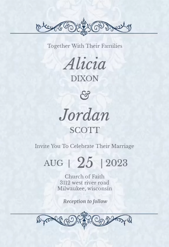 Wedding Card Template | Free Word Templates