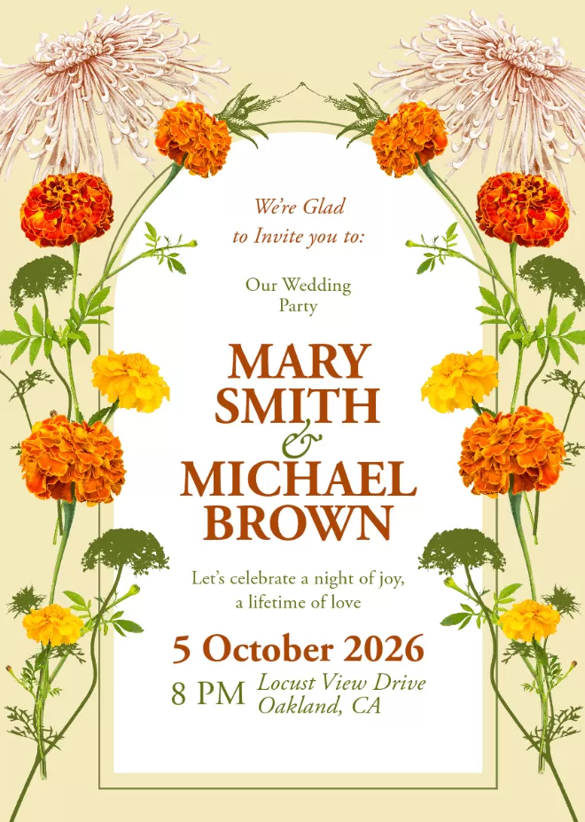 Wedding Card Template | Free Word Templates